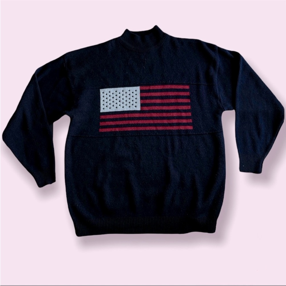 Navy American Flag Sweater - Gem